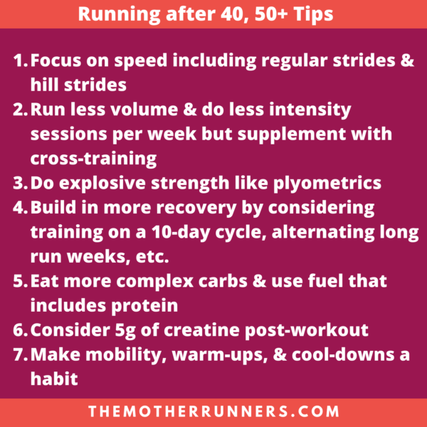 Running after 40, 50, & Beyond: Masters Running Tips - The Mother Runners