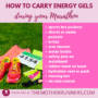 How to Carry Energy Gels During a Marathon - The Mother Runners