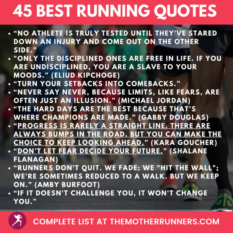 45 Best Motivational Running Quotes for Race Day - The Mother Runners