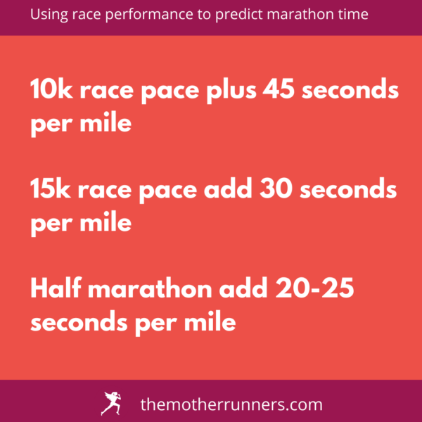 How to Predict Your Marathon Time - The Mother Runners