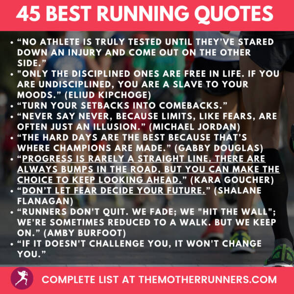 45 Best Motivational Running Quotes for Race Day - The Mother Runners